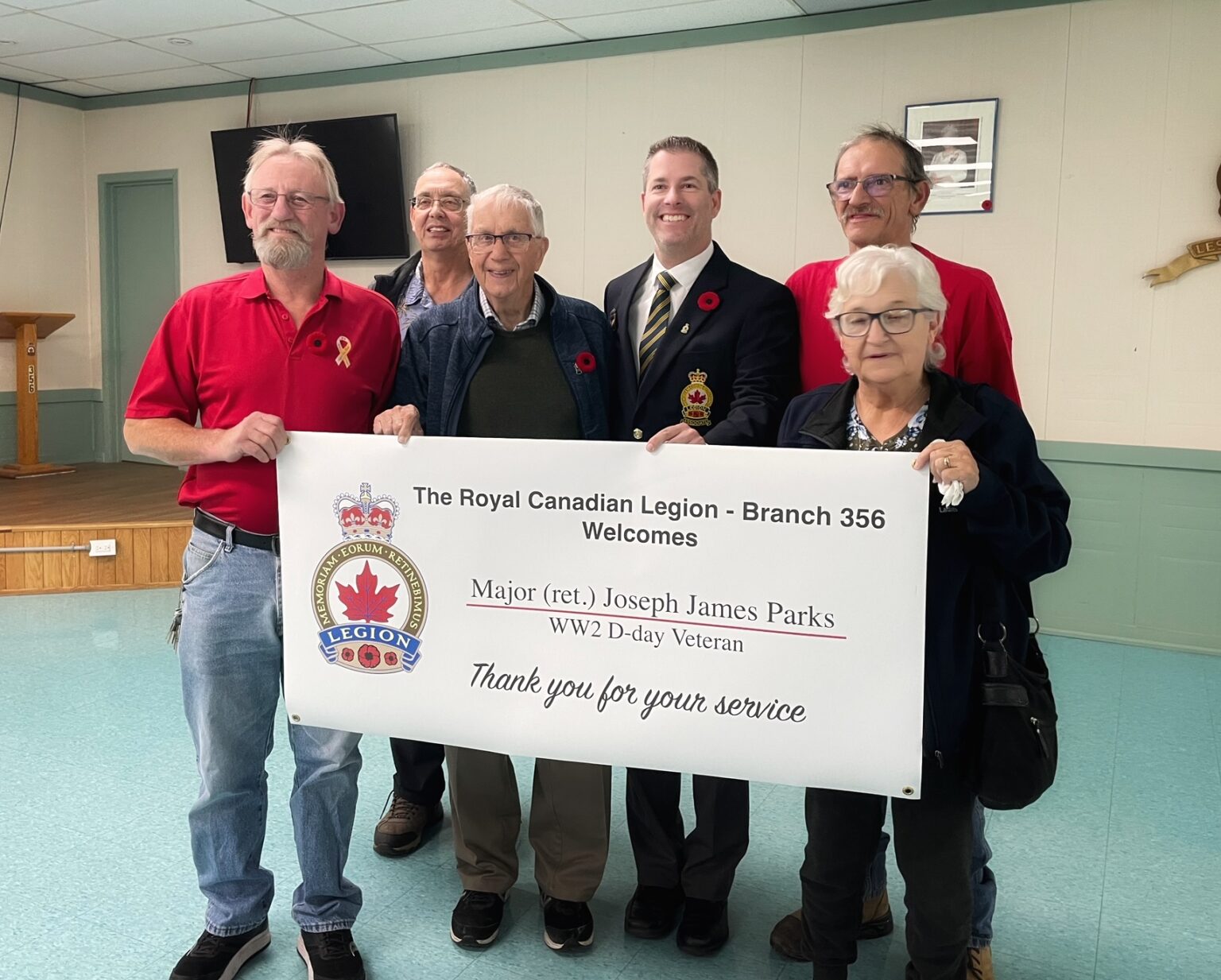 Veteran Jim Parks at Friday Dinner - Sutton Legion