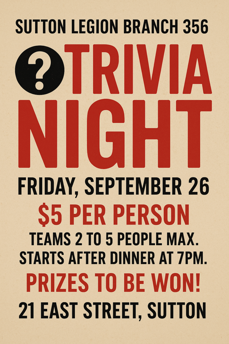 Two Trivia Nights at Branch 356 - Sutton Legion